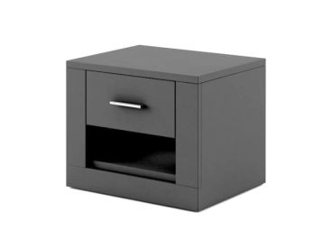 Lenart Bedroom Furniture Set in Matt Graphite Grey